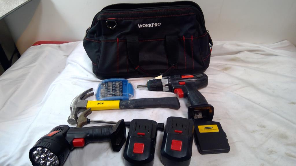 Ace Hammer, Drill Master 18v Flashlight, And More, 9+ Pieces | Property ...
