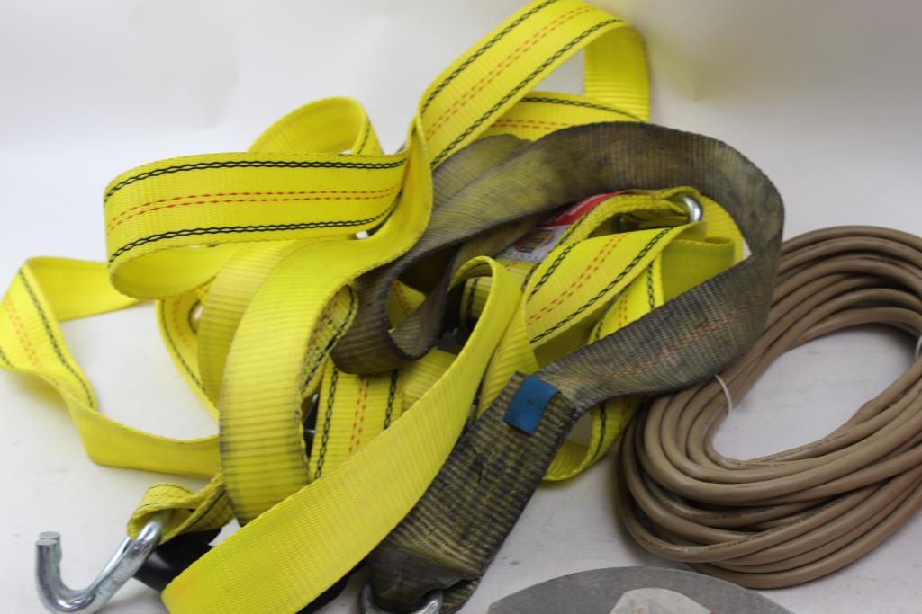 Ace Shovel, Ratchet Straps, Heavy Duty Power Extensions, Ryobi Charger ...