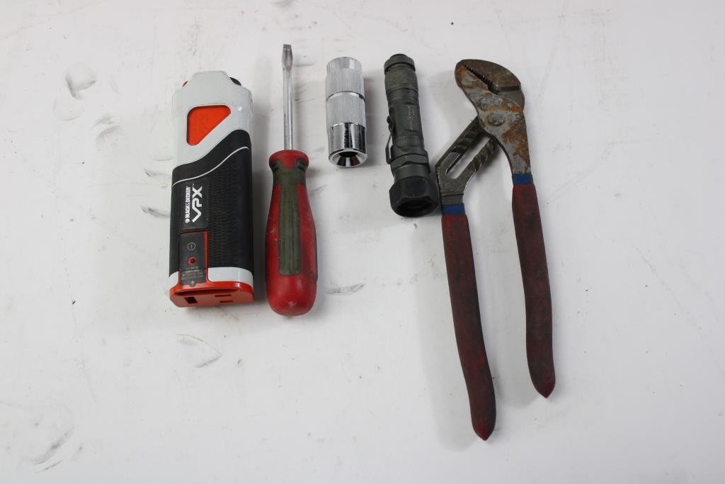 Ace Tool Box With Screwdriver, Flashlights, Pliers And More | Property Room