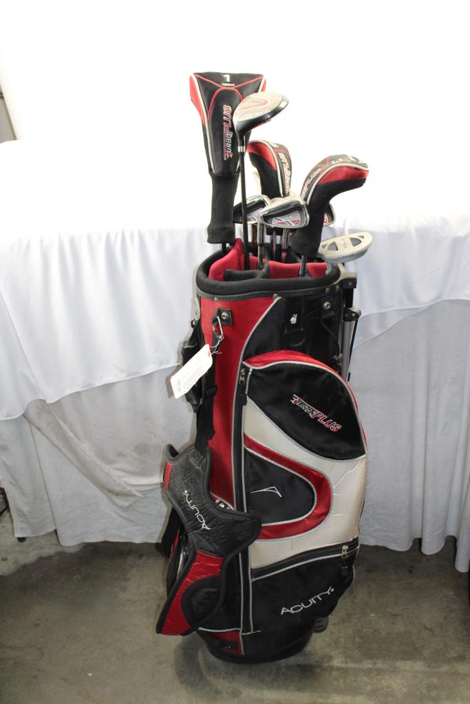 Acuity Golf Bag With Golf Clubs, 11 Pieces | Property Room