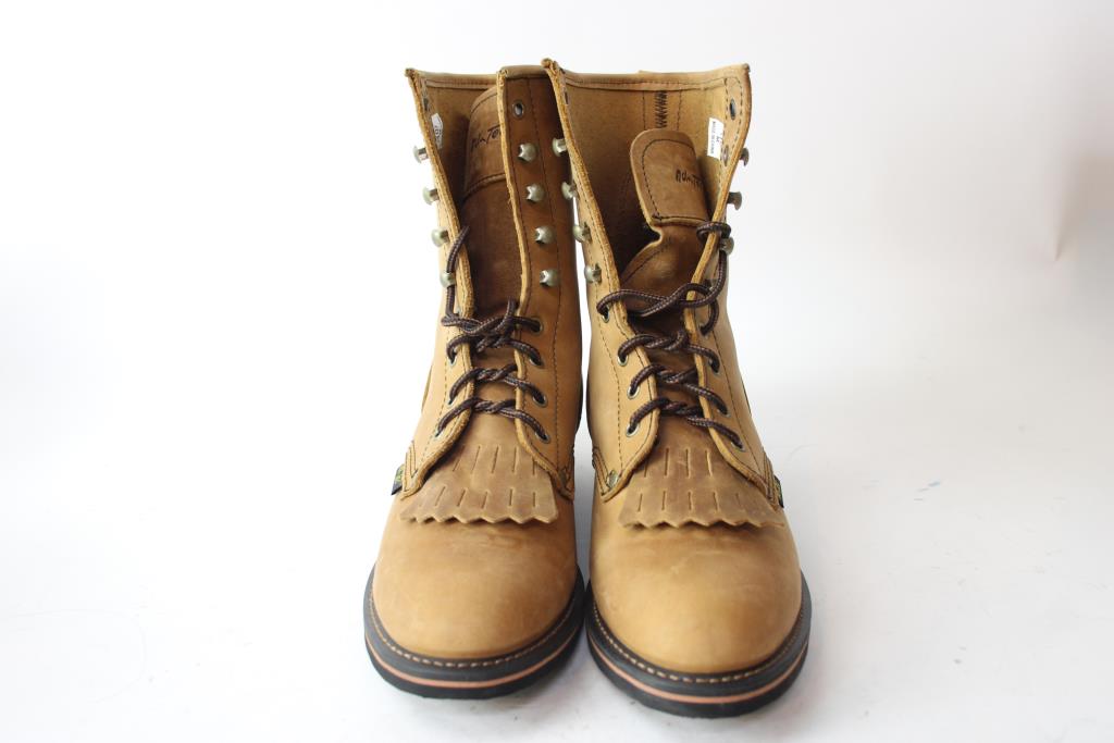 AD Tec Leather Work Boots | Property Room