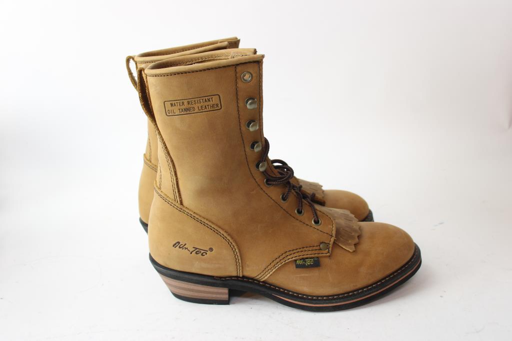 AD Tec Leather Work Boots | Property Room