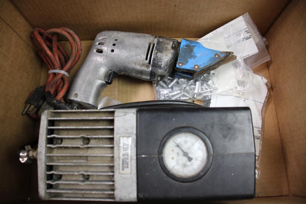 Air Station Compressor, Drill Bits And Other Tools 5+ Pieces | Property ...
