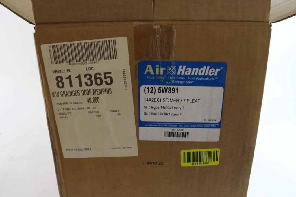 AirHandler 5W891 Filters, 12 Count Box | Property Room