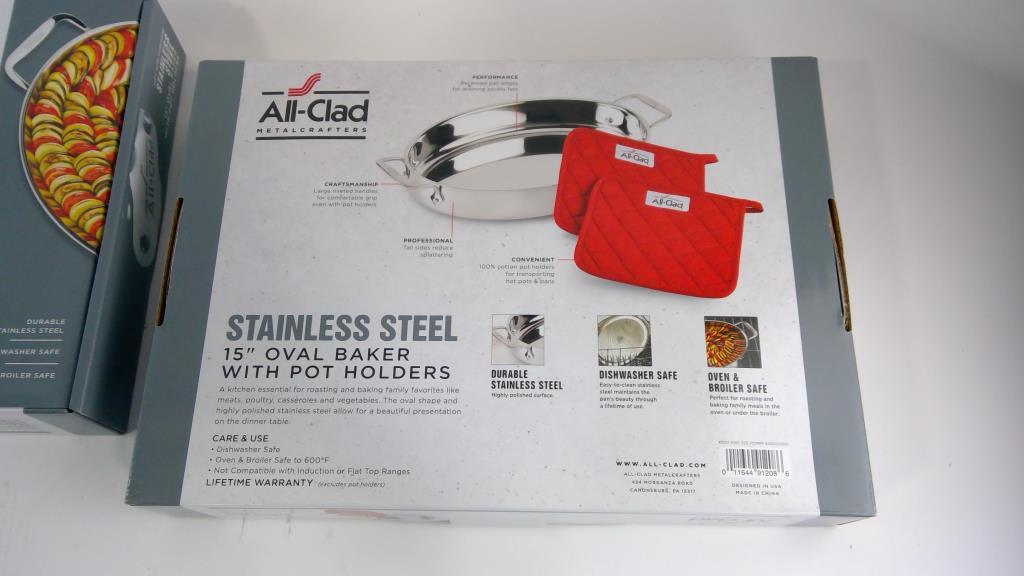 All Clad Metalcrafters 15" Baker, 2 Pieces | Property Room