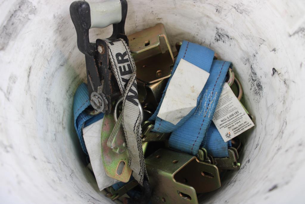 All Purpose Bucket With Mixed Tie Down Straps | Property Room