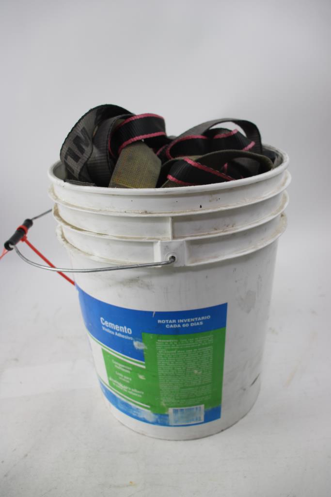 All Purpose Bucket With Mixed Tie Down Straps | Property Room