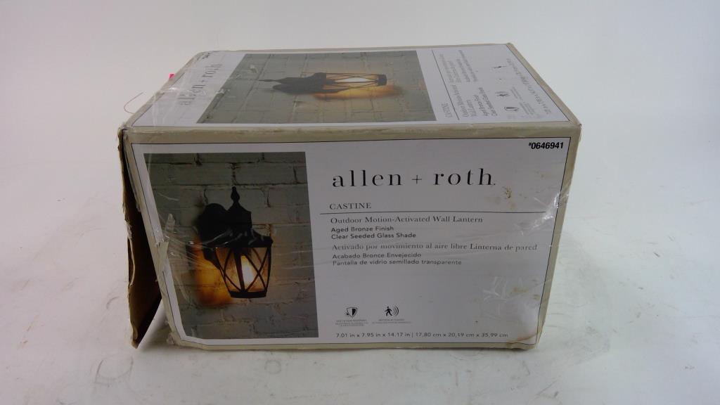 Allen + Roth Outdoor Motion Activated Wall Lantern | Property Room