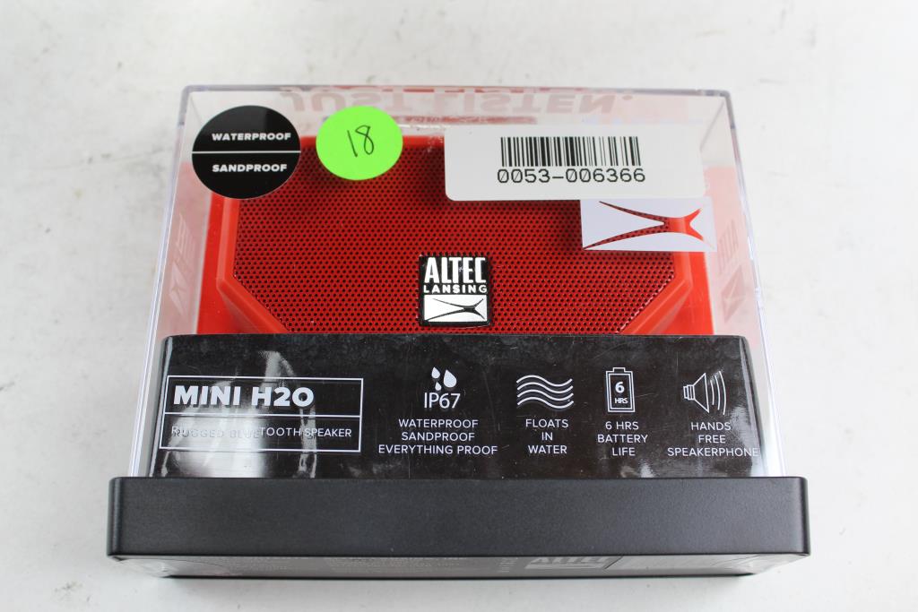 Altec Lansing Mini H2O Portable Bluetooth Speaker - Red | Property Room