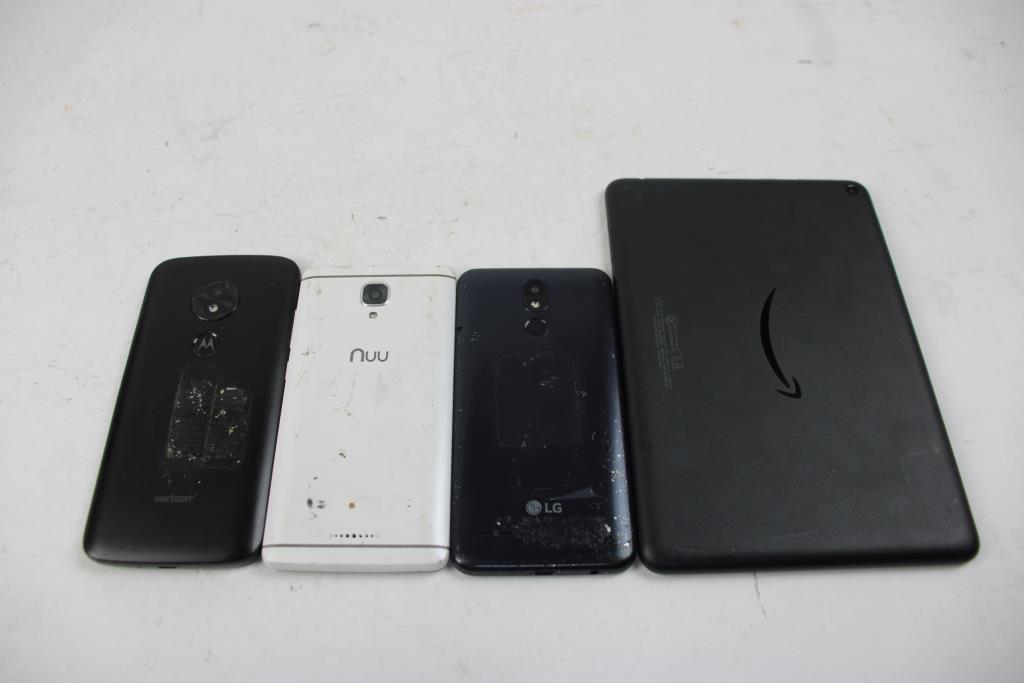 Amazon Kindle, Lg, Motrola Cell Phone Lot, 4 Pieces, Sold For Parts ...