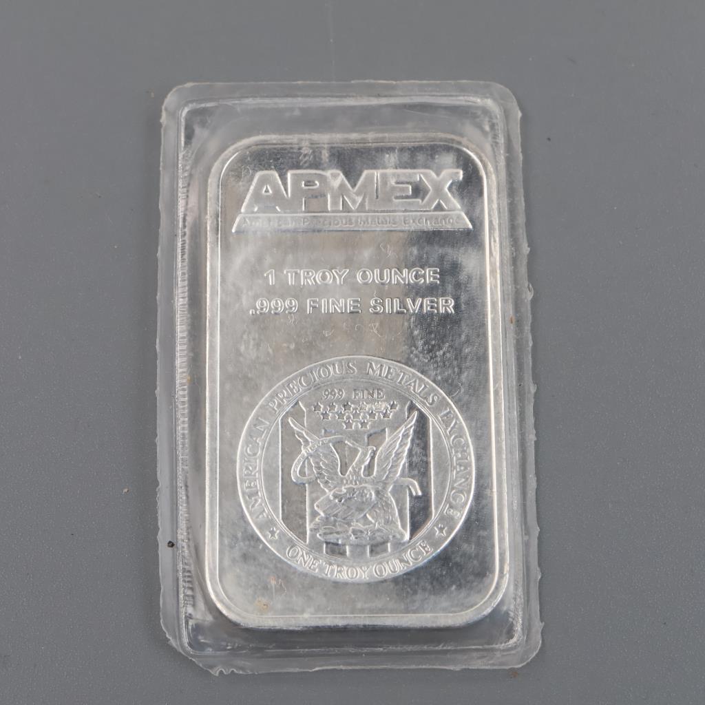American Precious Metals Exchange Fine Silver 1 Troy Oz Bar | Property Room