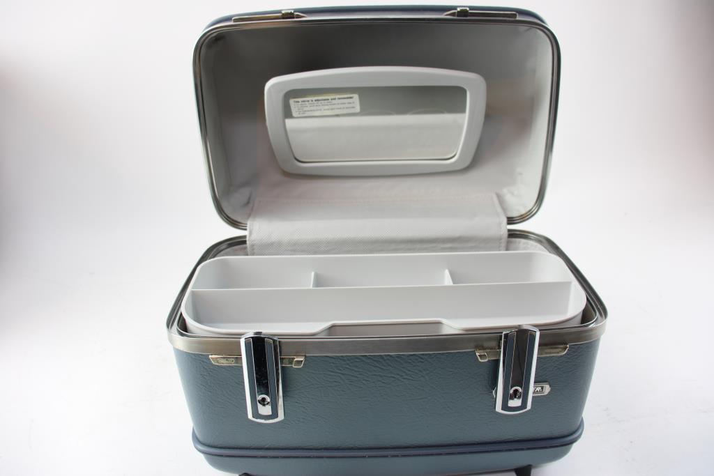 American Tourister Vintage Blue Train Case | Property Room
