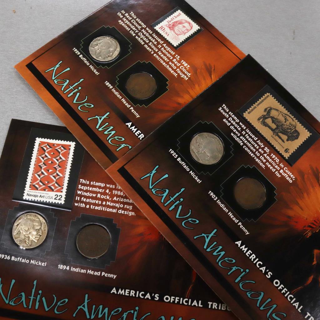 America's Official Tribute To Native Americans Coin & Stamp Set ...