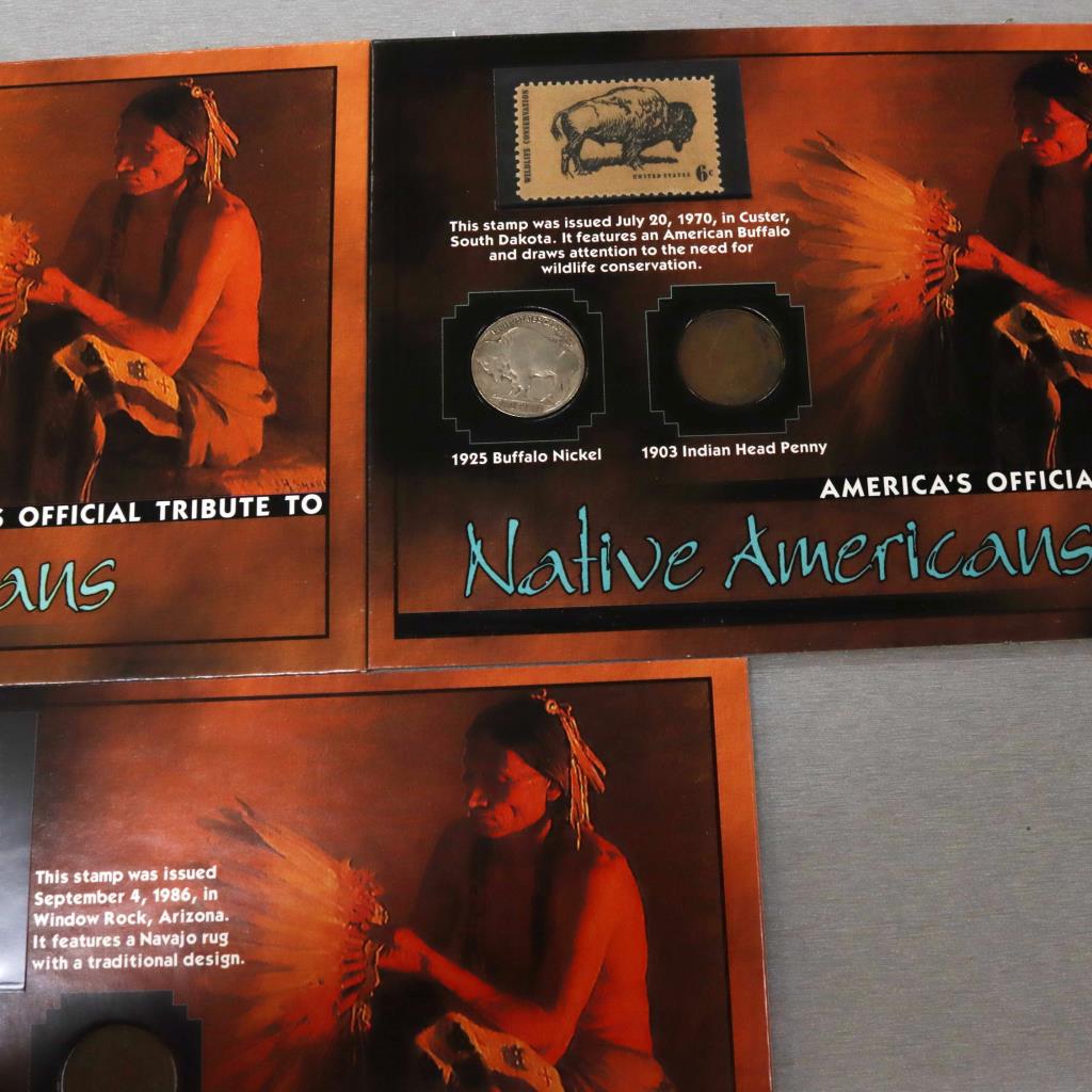 America's Official Tribute To Native Americans Coin & Stamp Set ...