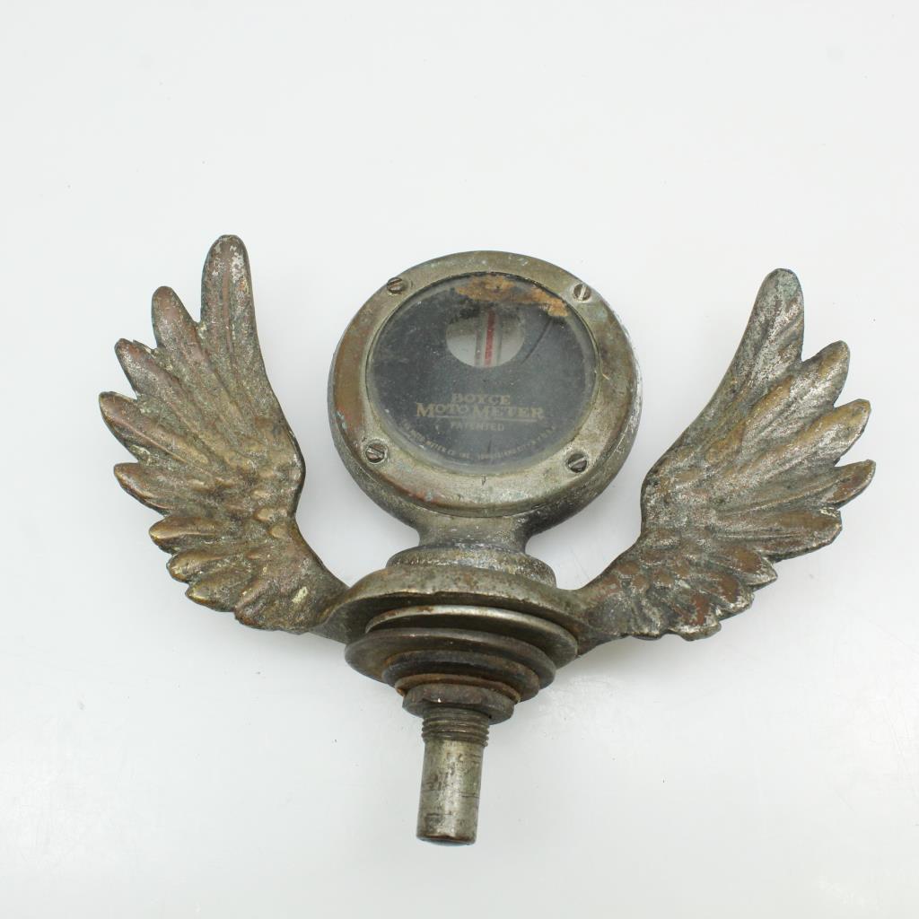 Antique Boyce Moto Meter Flying Wing Radiator Cap Hood Ornament ...
