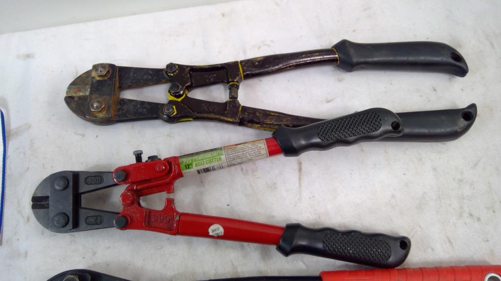 Anvil 24" Bolt Cutters, Pittsburgh 12" Bolt Cutters, And More, 4 ...