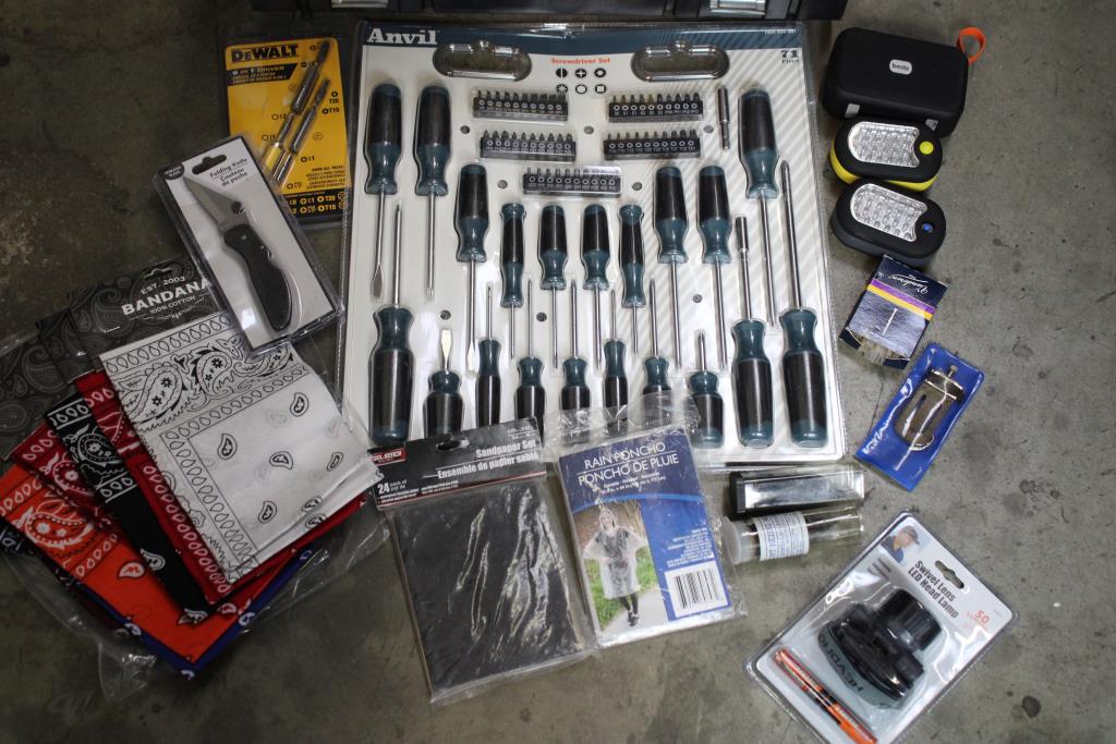 Anvil 71 Piece Screwdriver Set, Swivel Lens LED Head Lamp, And More In ...