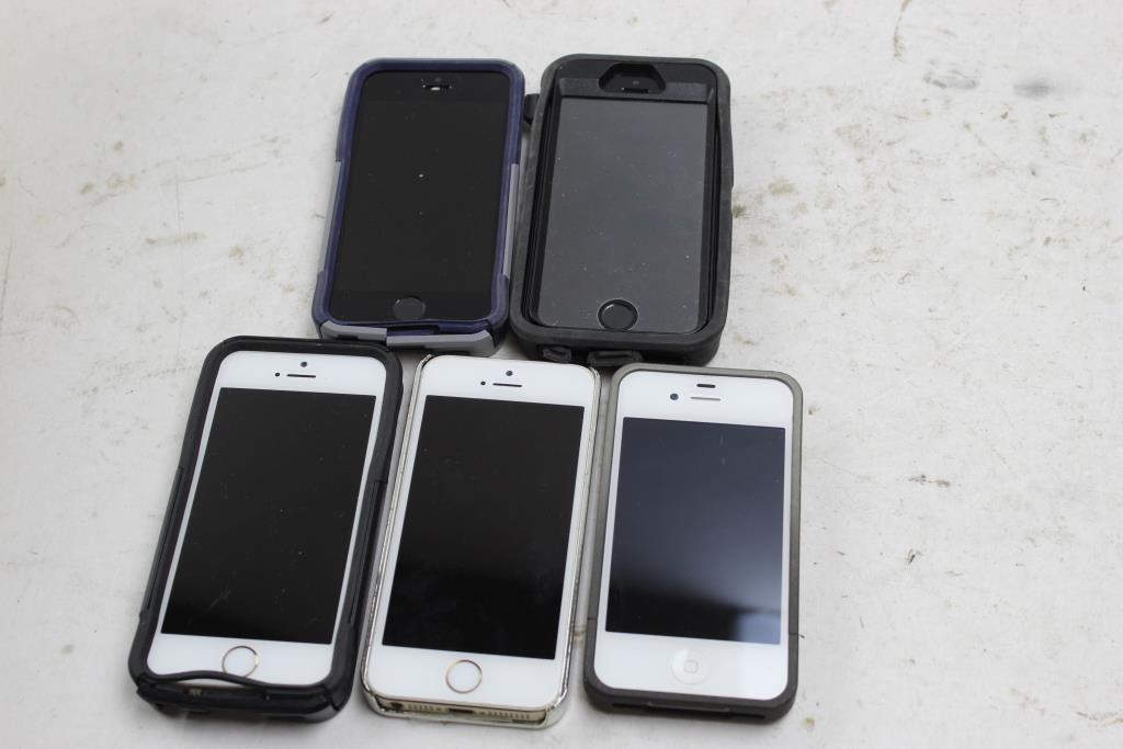 Apple Cell Phone Lot, 5 Pieces, Sold For Parts | Property Room