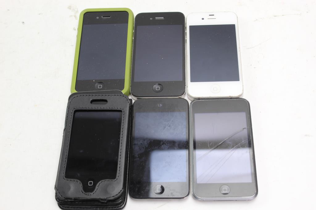 Apple Cell Phone Lot And Ipods, 6 Pieces, Sold For Parts | Property Room