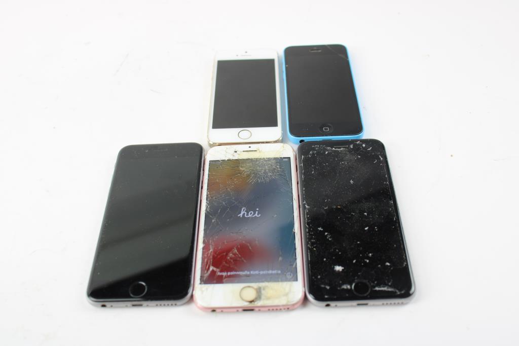 Apple IPhone Lot, 5 Pieces Sold For Parts | Property Room