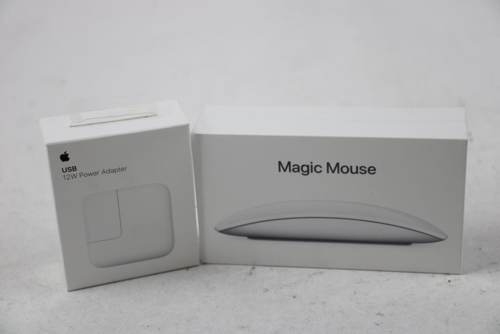 Apple Power Adapter And Magic Mouse 2 Pieces Property Room