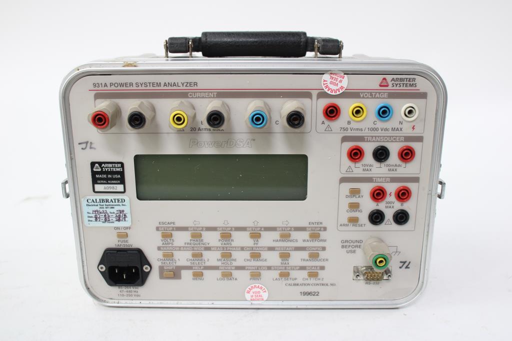 Arbiter Systems Power Systems Analyzer | Property Room