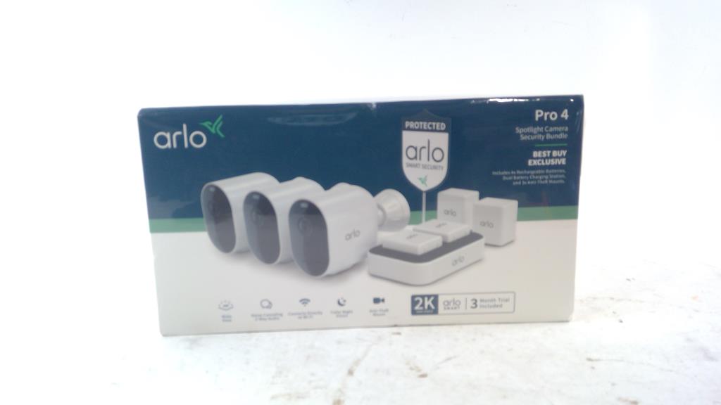 Arlo Pro 4 Spotlight Camera Security Bundle | Property Room