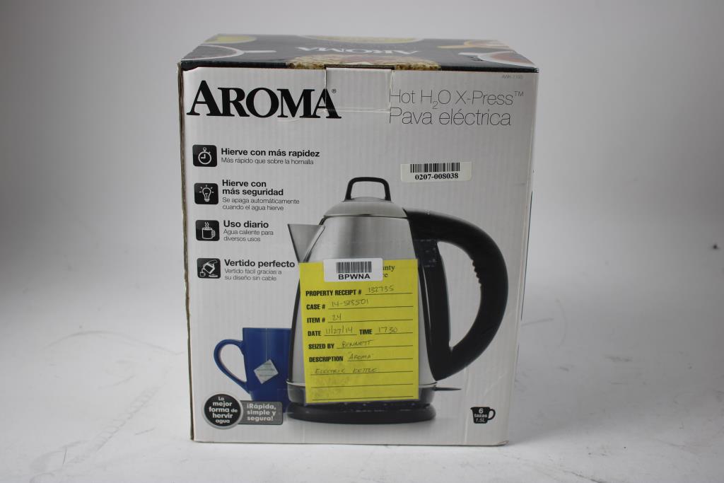 Aroma Hot H2O X-Press Electric Kettle AWK-115S | Property Room