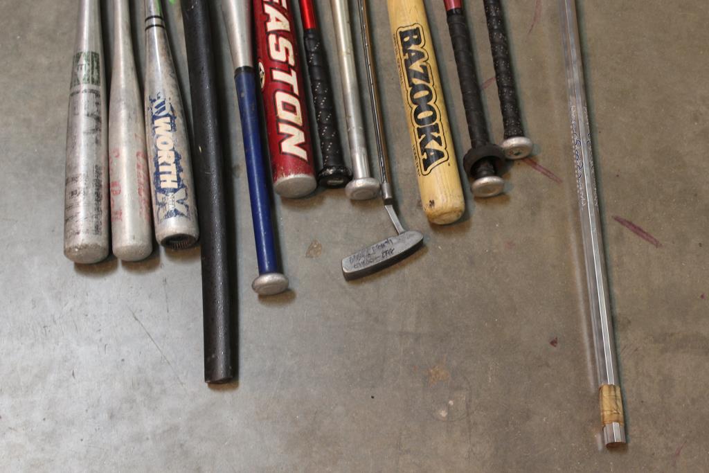 Assorted Baseball Bats, Sword & More 8+ Pieces | Property Room