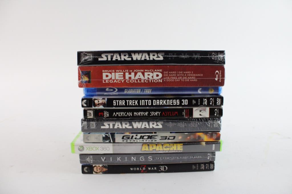 Assorted Blu-Ray Discs & DVDs, 5+ Pieces | Property Room