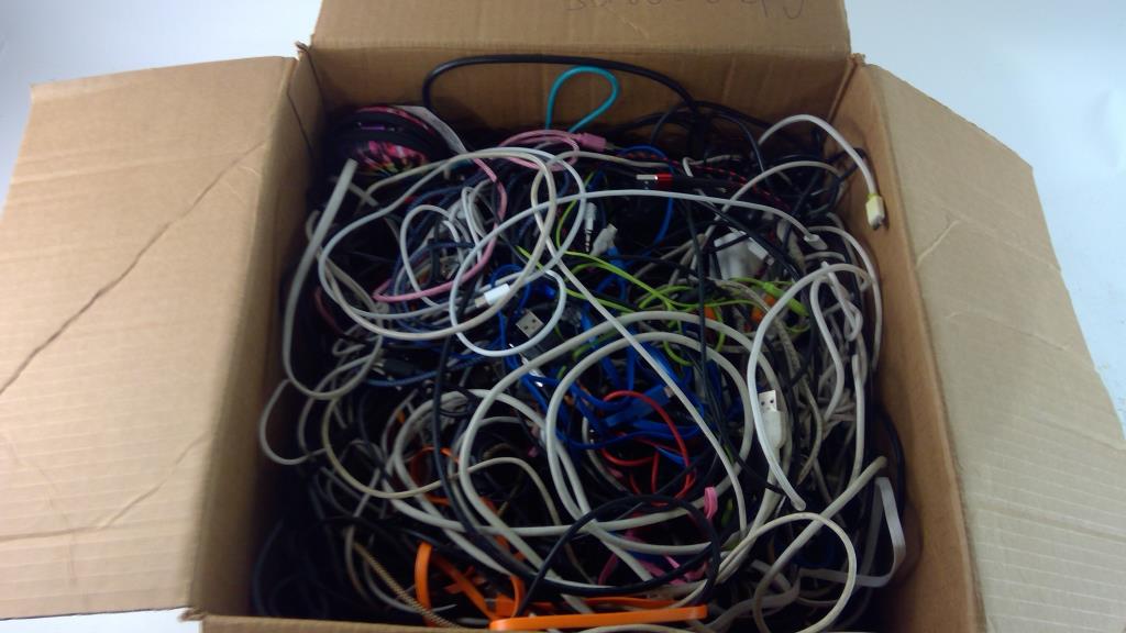 Assorted Chargers & Cables, 100+ Pieces | Property Room