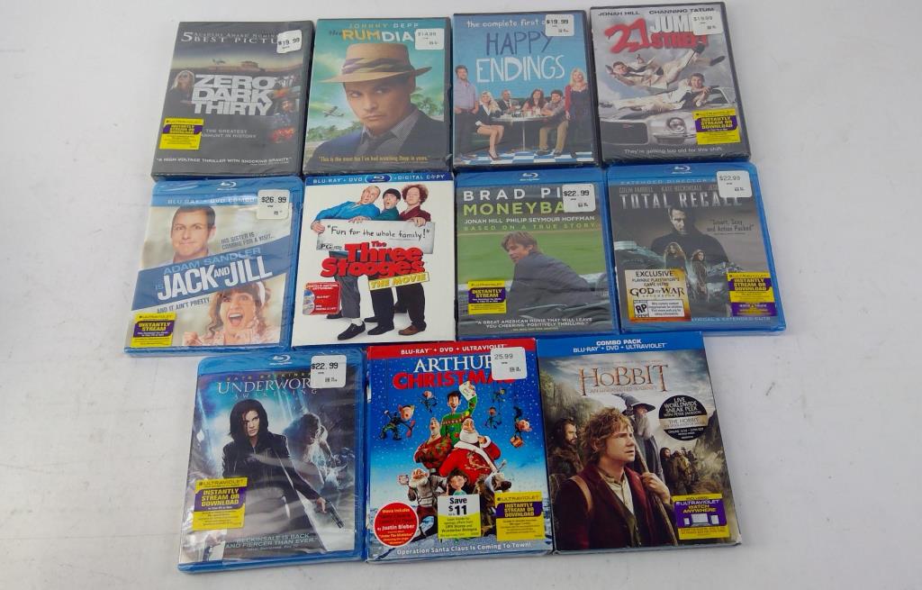 Assorted DVD And Blu-Ray Movies, 11 Pieces | Property Room