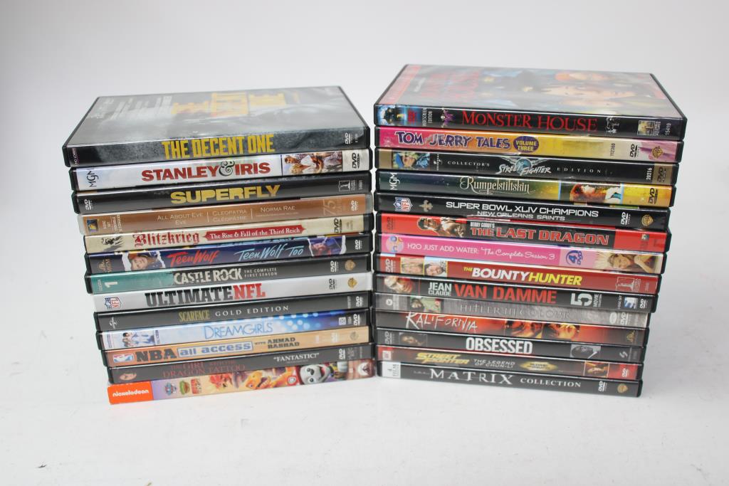 Assorted Dvds Movies And Books, 20+ Pieces | Property Room