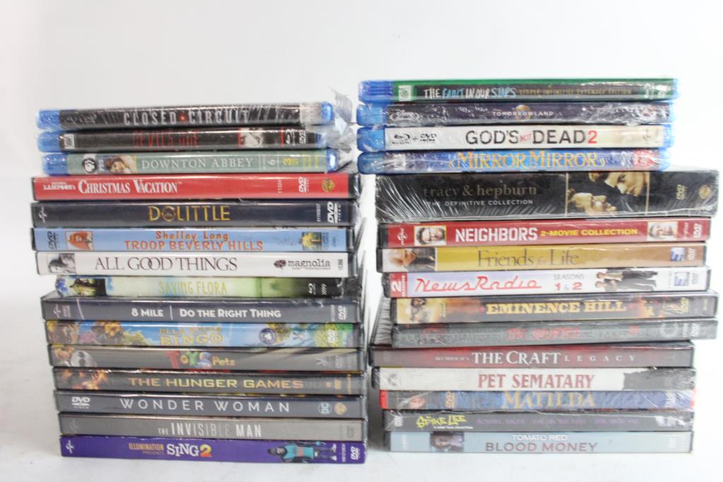Assorted Dvds/blu-ray Movies, 20+ Pieces | Property Room