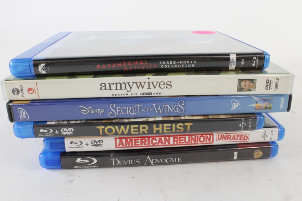 Assorted Dvds/blu-ray Movies, 6 Pieces | Property Room
