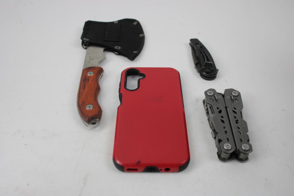 Assorted Knives/Blades, Glock Gun Case, Airsoft Revolver And More ...