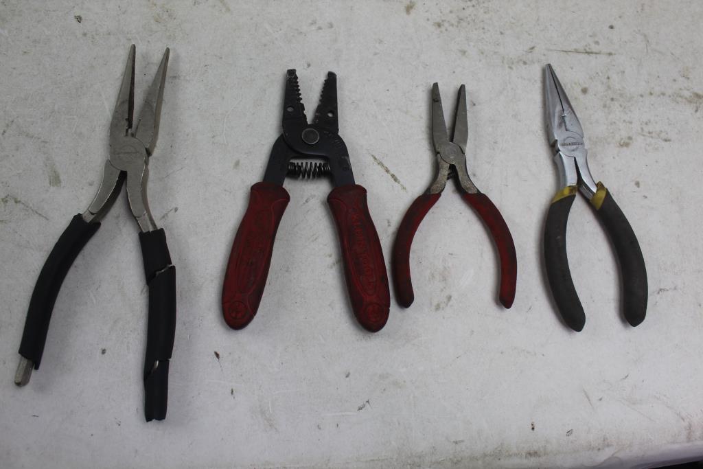 Assorted Pliers & Adjustable Workforce Wrench; 10+ Pieces | Property Room