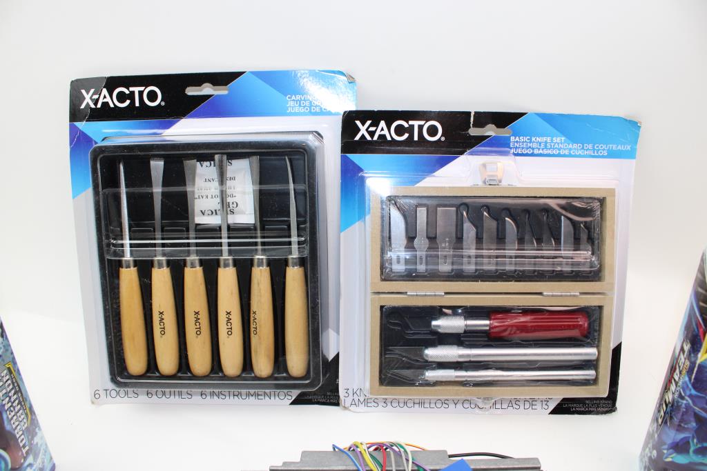 Assorted Pokemon Card Decks, Xacto Knife Set & Carving Tool Set, & More ...
