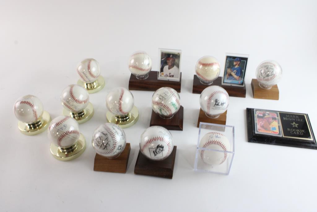 Assorted Signed Baseballs & Displays, 8+ Pieces | Property Room