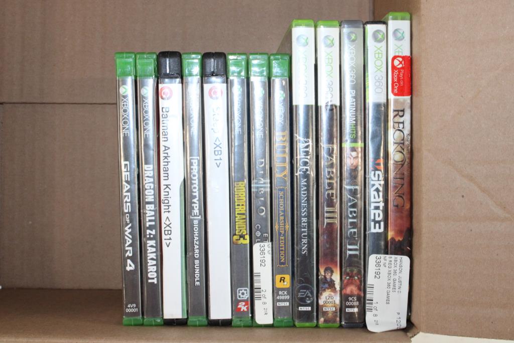 Assorted Xbox One & Xbox 360 Games, 10+ Pieces | Property Room