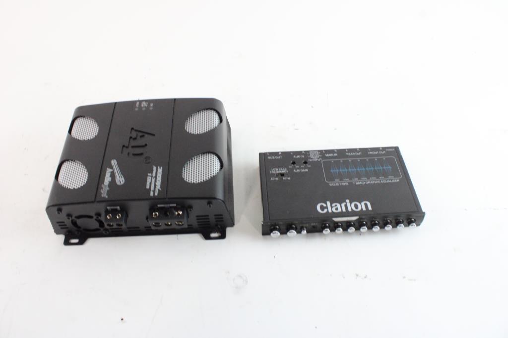 Audiopipe Amplifier & Clarion Graphic EQ, 2 Pieces | Property Room