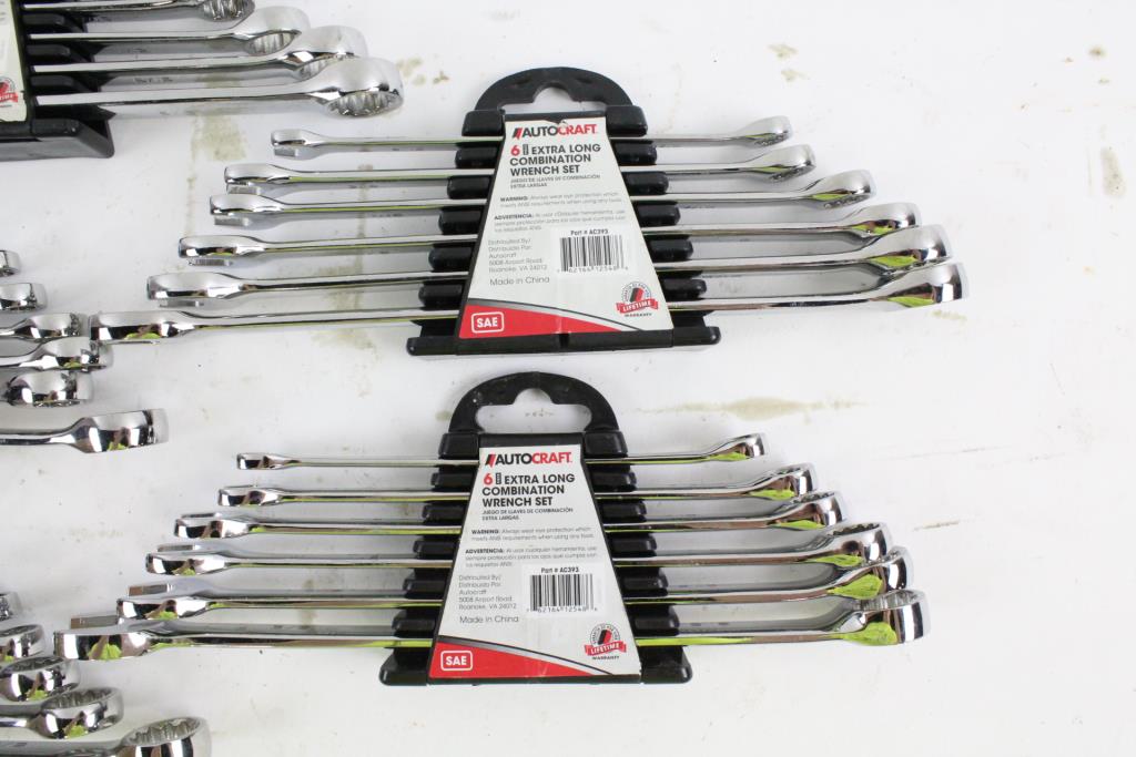 AutoCraft Extra Long Combination Wrench Sets, 5 Pieces | Property Room