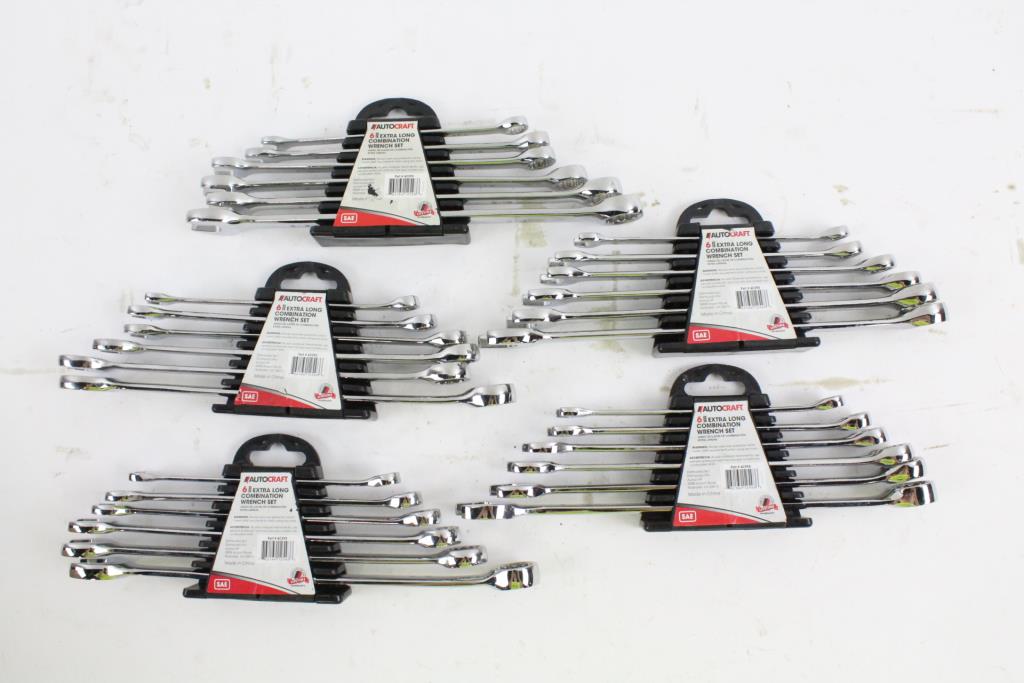 AutoCraft Extra Long Combination Wrench Sets, 5 Pieces | Property Room