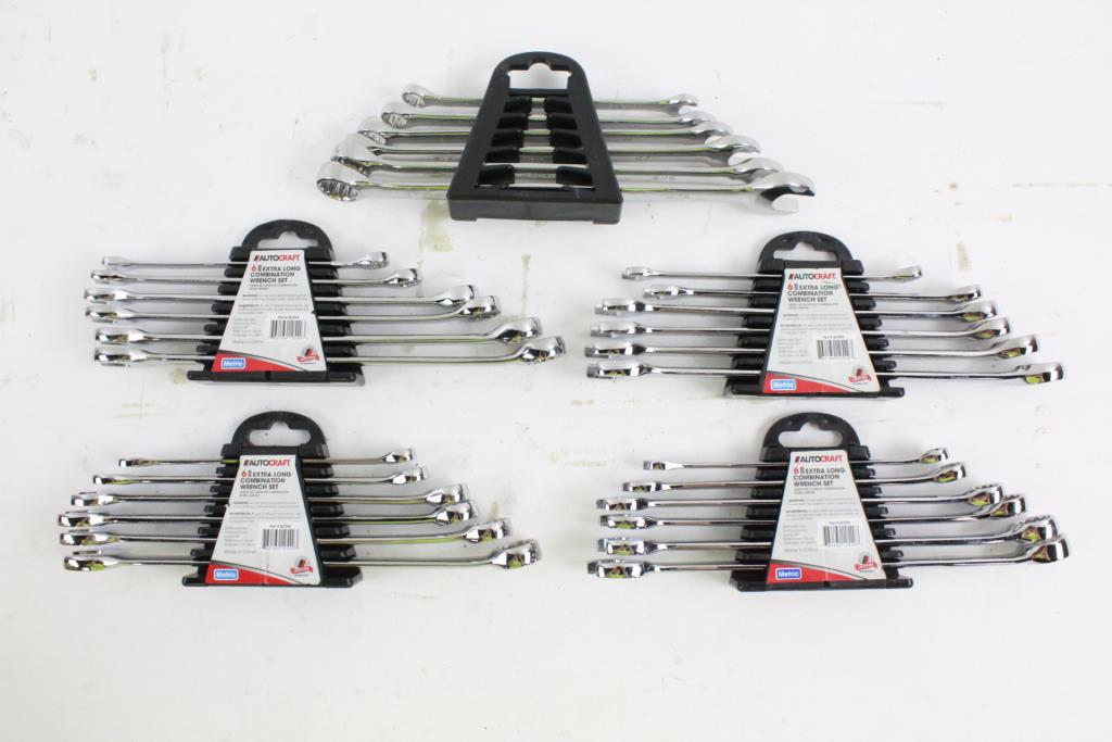 AutoCraft Extra Long Combination Wrench Sets, 5 Pieces | Property Room
