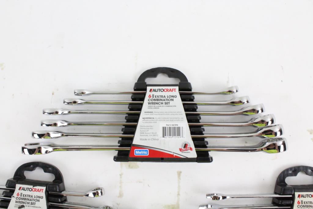 AutoCraft Extra Long Combination Wrench Sets, 5 Pieces | Property Room