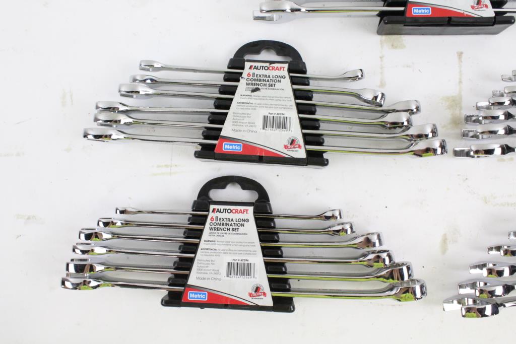 AutoCraft Extra Long Combination Wrench Sets, 5 Pieces | Property Room