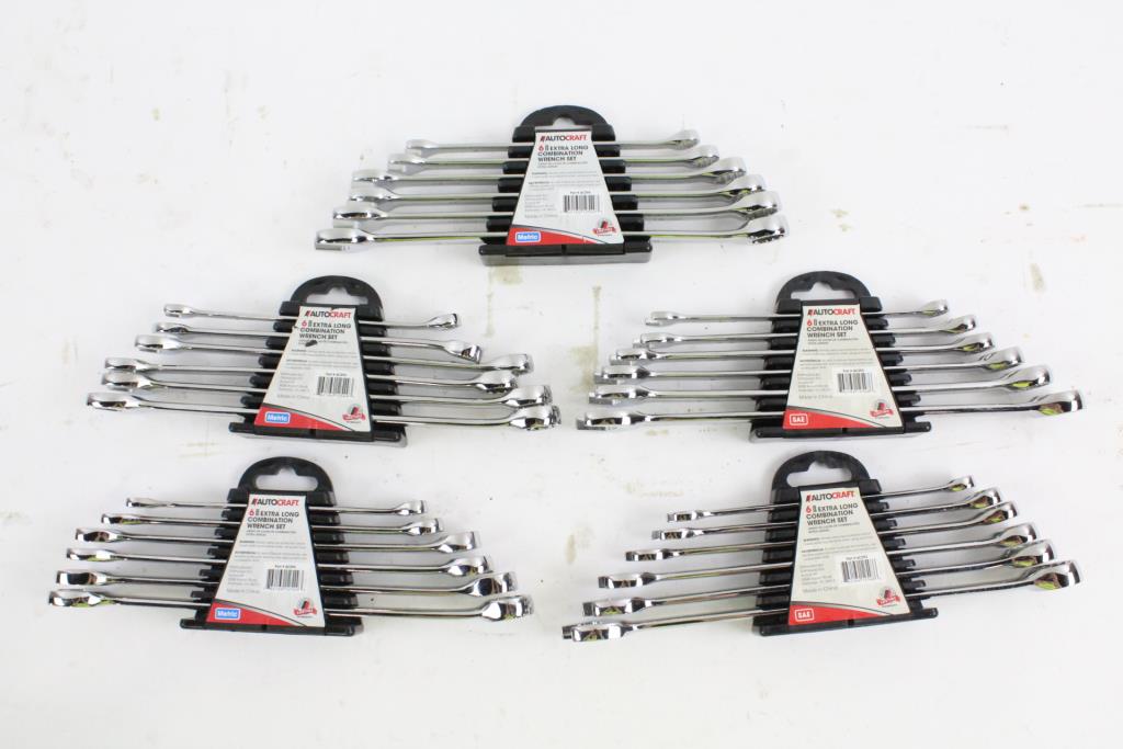 AutoCraft Extra Long Combination Wrench Sets, 5 Pieces | Property Room