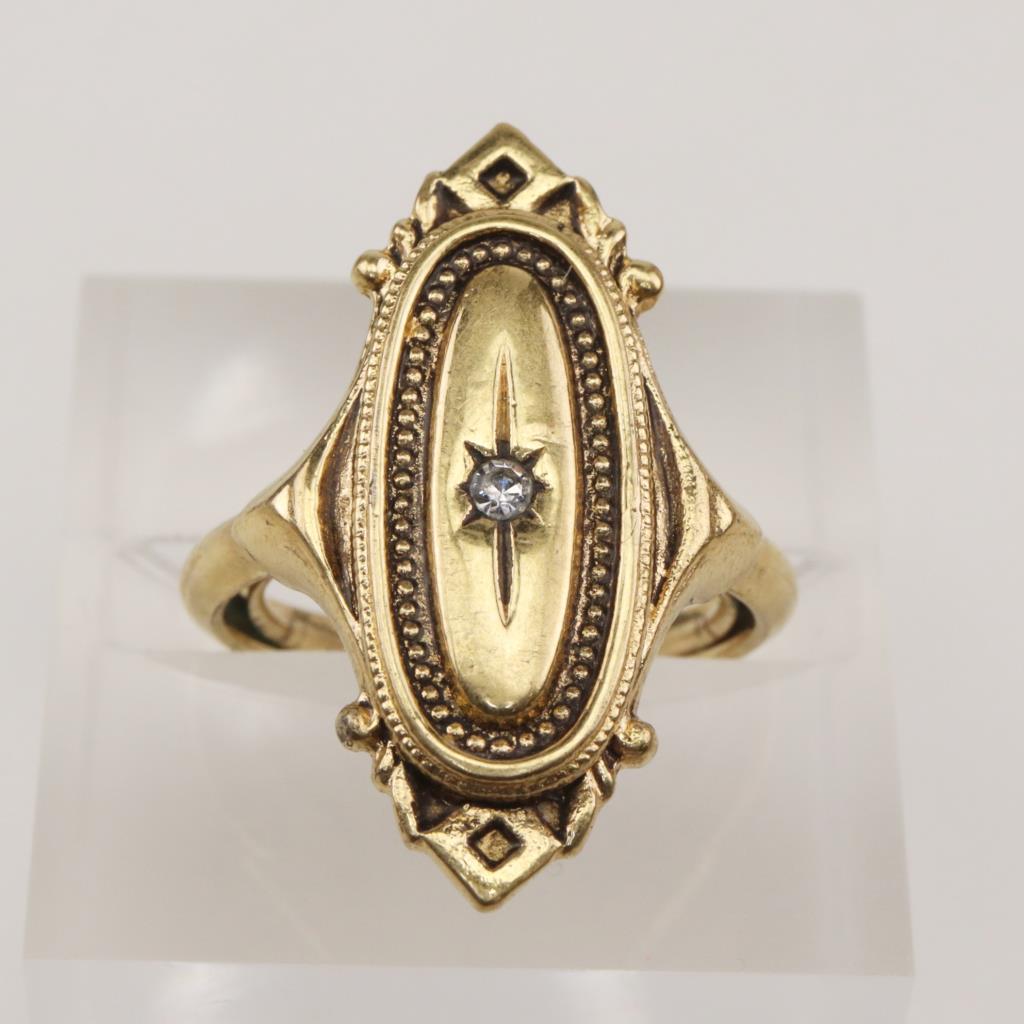 Avon 12kt GP Clear Stone Ring | Property Room