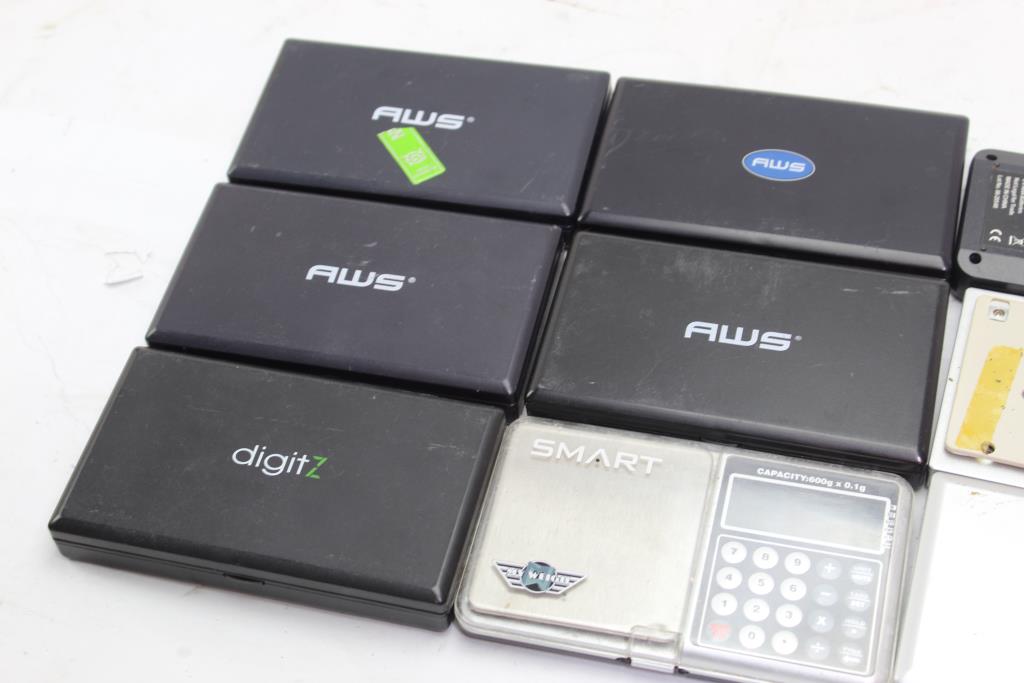 AWS, DigitZ And More Digital Pocket Scales, 11 Pieces | Property Room