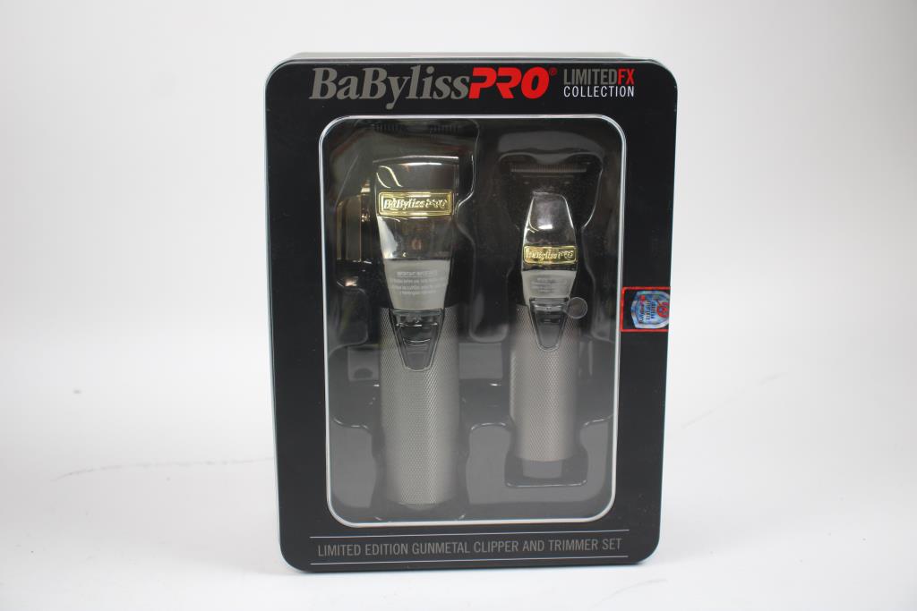 BaByliss Pro Limited FX Gunmetal Clipper And Trimmer Set | Property Room